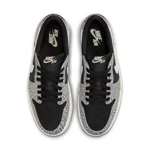 JORDAN 1 Low Og 'black Cement' Sneakers - Black/muslin/tech Grey
