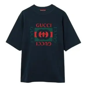 Gucci Cotton Jersey T-shirt With Print - Navy