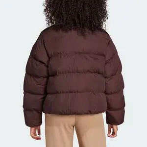 Adidas Short Vegan Puffer Jacket 'brown