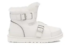 UGG Mini Buckle Short Boots - White