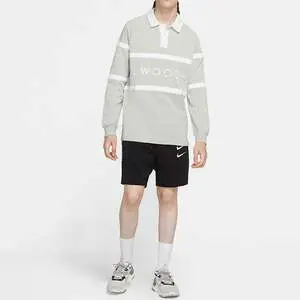 Nike As Sportswear Swoosh Rugby Polo 'grey