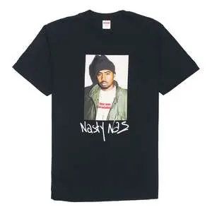Supreme Supreme Fw17 Nas Tee Black Pattern Short Sleeve Unisex Black