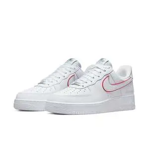 Nike Force 1 "just Do It" Low Top Sneakers - White/red
