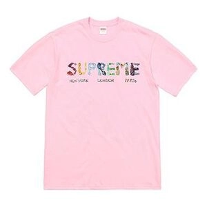 Supreme Ss18 Rocks Tee Light Logo Tee - Pink