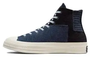 CONVERSE Chuck 70 Hi Upcycled Corduroy Sneakers - Black/navy/egret
