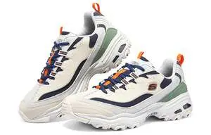 Sketchers Dlites 1.0 Chunky Lace-up Sneakers - Beige/navy
