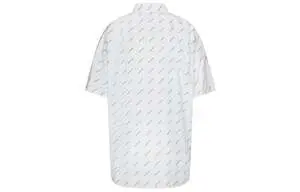 Balenciaga All Over Logo Shirt 'white Black - White/black