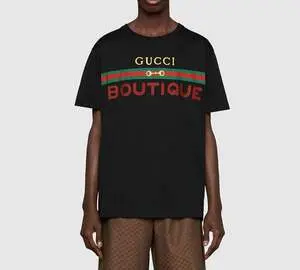 Gucci Boutique Printing Loose Short Sleeve