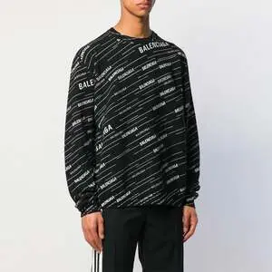 Balenciaga Jacquard Logo Crewneck Sweater