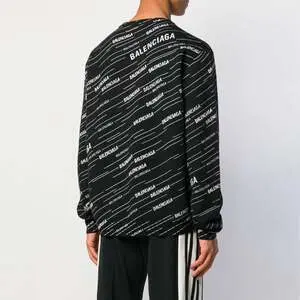 Balenciaga Jacquard Logo Crewneck Sweater