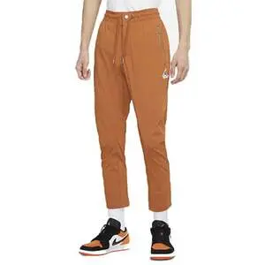 JORDAN Statement Essentials Solid Color Straight-leg Casual Pants/trousers Green Copper