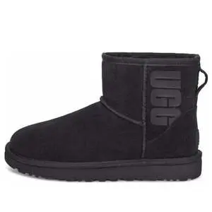 UGG Classic Mini Rubber Logo Boots - Black
