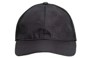 Gucci Gg Monogram Baseball Cap - Black