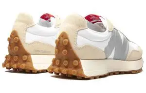 NEW BALANCE 327 "white Turtle Dove" Suede And Nylon Sneakers - Grey/white