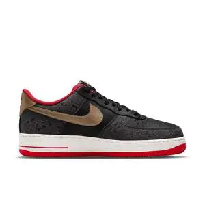 Nike Force 1 '07 Lx "spades" Low Top Sneakers - Black/red/gold