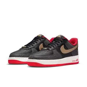 Nike Force 1 '07 Lx "spades" Low Top Sneakers - Black/red/gold