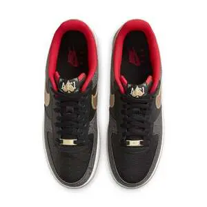 Nike Force 1 '07 Lx "spades" Low Top Sneakers - Black/red/gold
