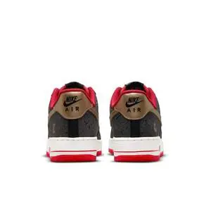 Nike Force 1 '07 Lx "spades" Low Top Sneakers - Black/red/gold