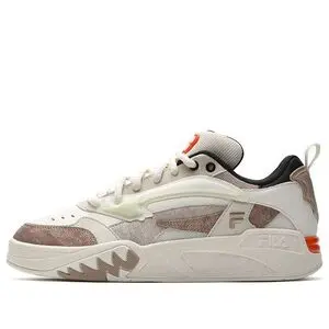 FILA FUSION Sport Vintage Basketball Sneakers - White/brown/red