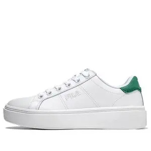 FILA Court Plumpy Low Top Platform Sneakers - White/green