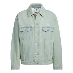 Adidas Washed Denim Padded Jacket - Medium Blue Denim