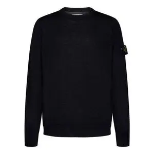 Stone Island Wool Crewneck Sweater - Black