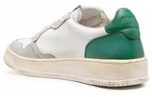 AUTRY Super Vintage Low Sneakers - White/green/grey