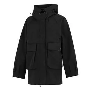 Adidas Hooded Jacket With Drawstring And Pockets - Black