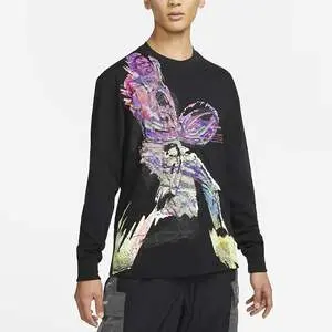 JORDAN Ss22 23 Engineered '85 Printing Long Sleeves Black T-shirt
