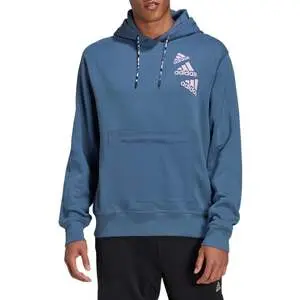 Adidas Solid Color Brand Drawstring Hooded Long Sleeve Hoodie
