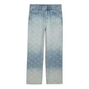 PUMA X A$ap Rocky Laser Monogram Denim Jeans - Faded Denim/aop