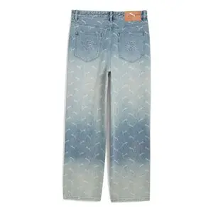 PUMA X A$ap Rocky Laser Monogram Denim Jeans - Faded Denim/aop