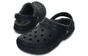 CROCS Classic Lined Clogs - Dark Blue/gray