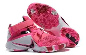 Nike Lebron Soldier 9 Athletic Sneakers - White/pink