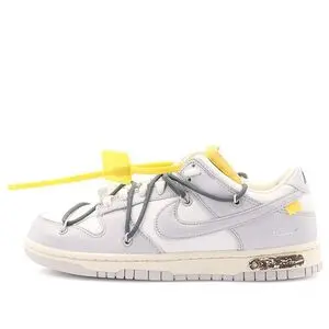 Nike Off-white X Dunk Low 'lot 41 Of 50 - Gray/white