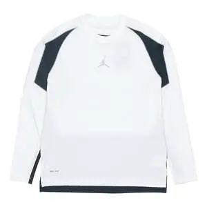 JORDAN Jumpman Colorblock Long Sleeve Athletic Top - White