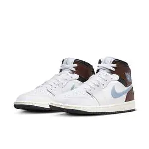 JORDAN 1 Mid Se Sneakers - White/blue Grey/black