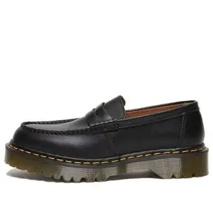 Dr. Martens Penton Bex Loafers With Yellow Stitch Detail - Black