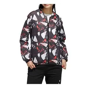 Adidas Neo Printed Hooded Jacket - Black