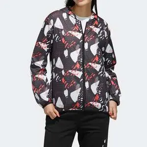 Adidas Neo Printed Hooded Jacket - Black