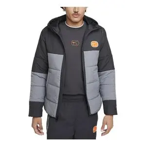 Nike Synthetic-fill Hooded Jacket - Anthracite/cool Grey/white