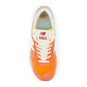 NEW BALANCE 574 Sneakers - Orange/beige