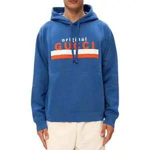 Gucci Original Printing Logo Hooded Long Sleeve Sweatshirt