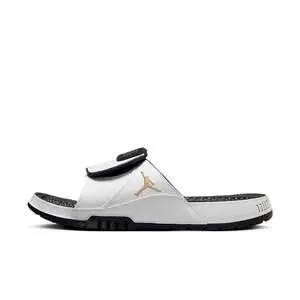 JORDAN Hydro Xi Slides - White/black/metallic Gold
