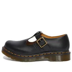Dr. Martens Mary Jane Buckled Flat Shoes - Black