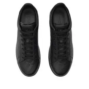 Burberry 26 Embossed Check Leather Set Sneakers - Black