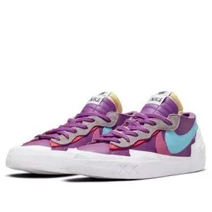 Nike X Sacai X Kaws Blazer Low "purple Dusk" Sneakers - Purple/blue