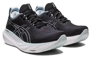 Asics Gel-nimbus 25 Running Shoes - Black/white/blue