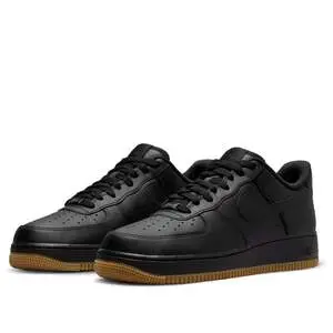 Nike Force 1 '07 "black Gum" Low Top Sneakers - Black/brown