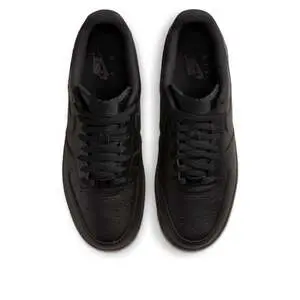 Nike Force 1 '07 "black Gum" Low Top Sneakers - Black/brown